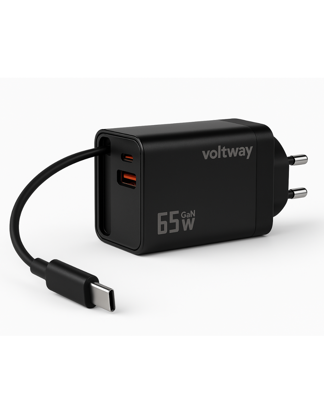 VoltWay Built-in retractable wire Smart 65W Fast Charger™ – Voltway